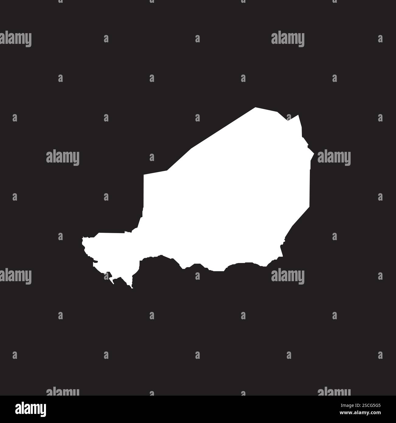 Niger Map Icon Illustration Element Symbol Design Stock Vector Image ...