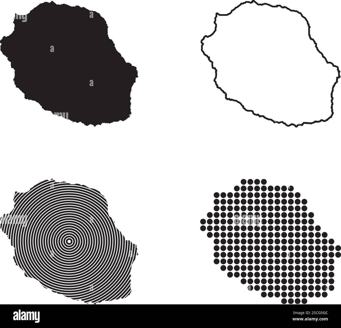 Reunion Map Icon Illustration Element Design Stock Vector Image & Art ...