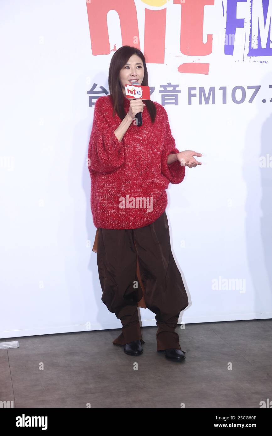 Taiwanese singer and actress Tarcy Su attends an activity in Taipei ...