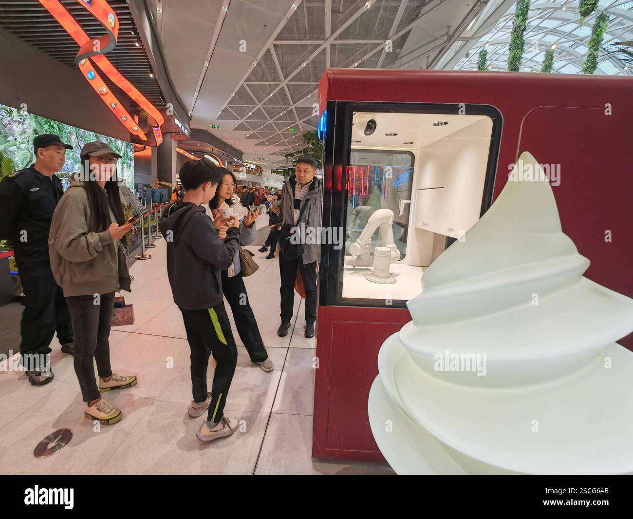 People visit an AI-themed technology temple fair in Beijing, China, 31 ...