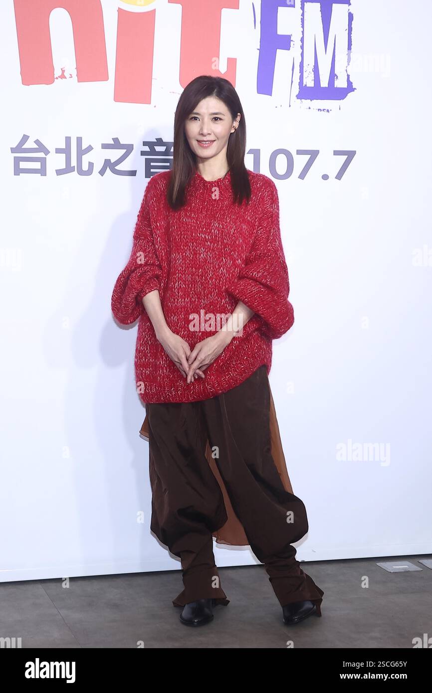 Taiwanese singer and actress Tarcy Su attends an activity in Taipei ...