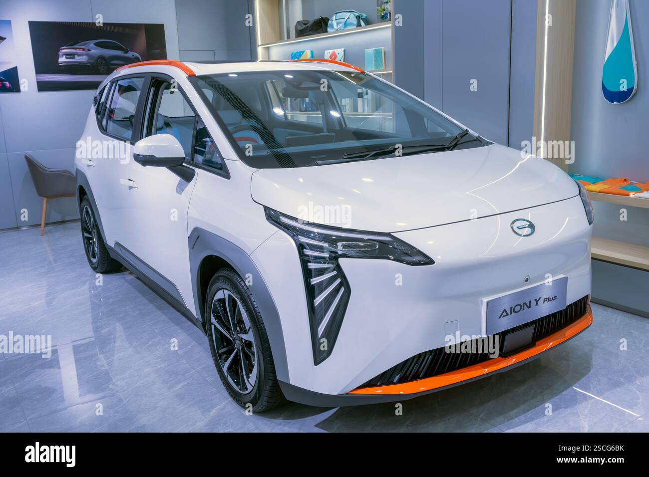 The new Aion Y plus electric car produced by Chinese GAC Aion, Hong ...