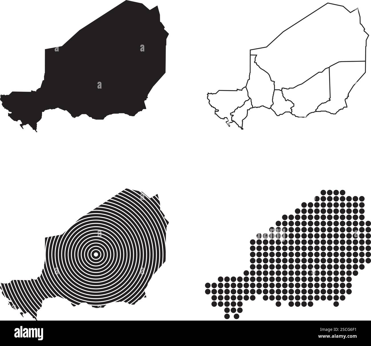 Niger Map Icon Illustration Element Symbol Design Stock Vector Image ...