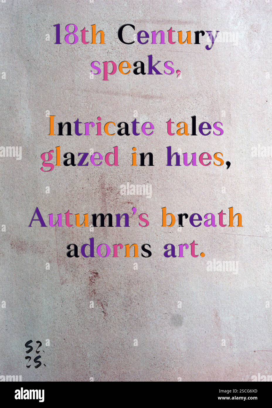 18th Century speaks, Intricate tales glazed in hues, Autumn's breath ...