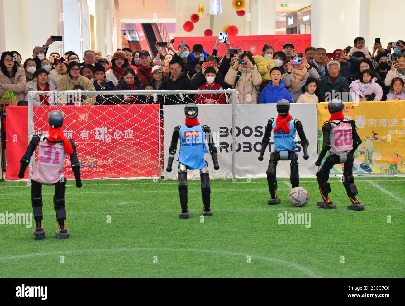 People visit an AI-themed technology temple fair in Beijing, China, 31 ...