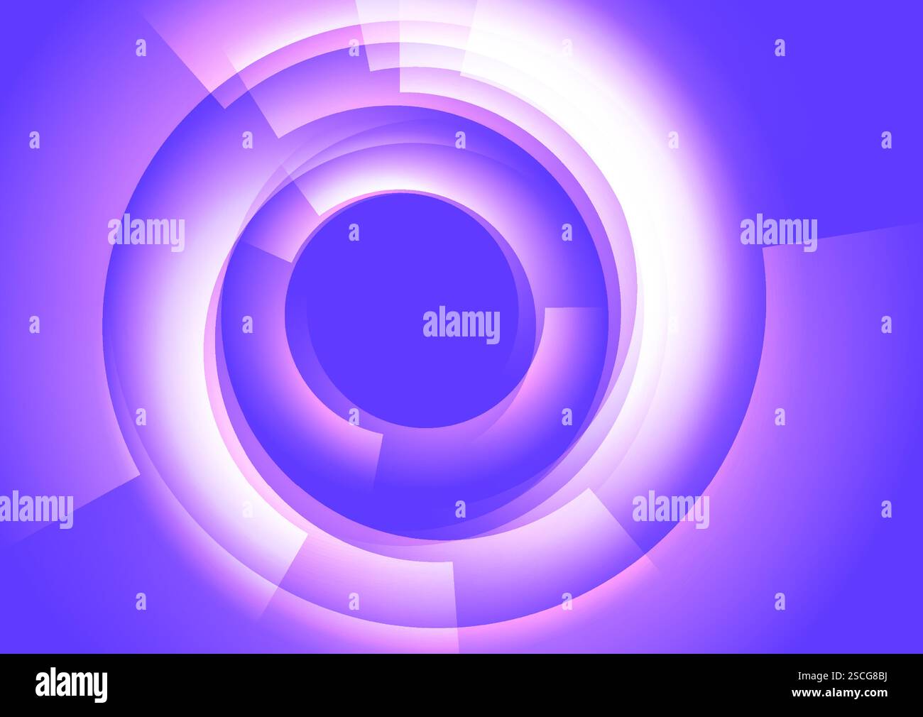 Vivid violet glowing tech abstract concept round swirl background ...