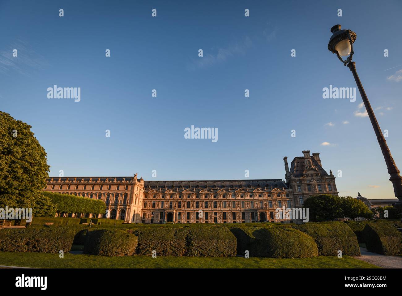 Louvre Palace View from Jardin des Tuileries at Golden Hour - Paris ...
