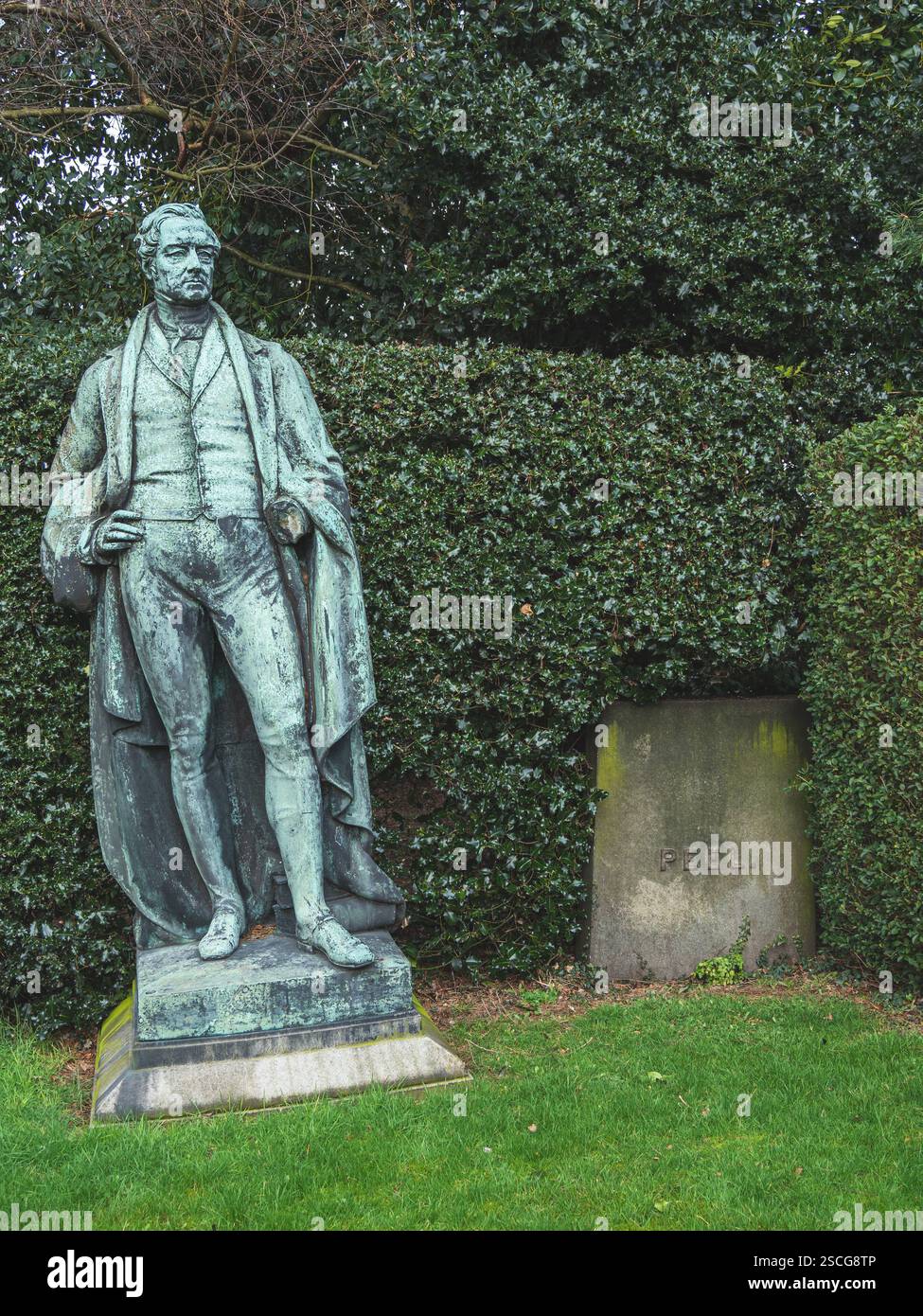 Statue of Robert Peel at Gawsworth, Cheshire Stock Photo - Alamy
