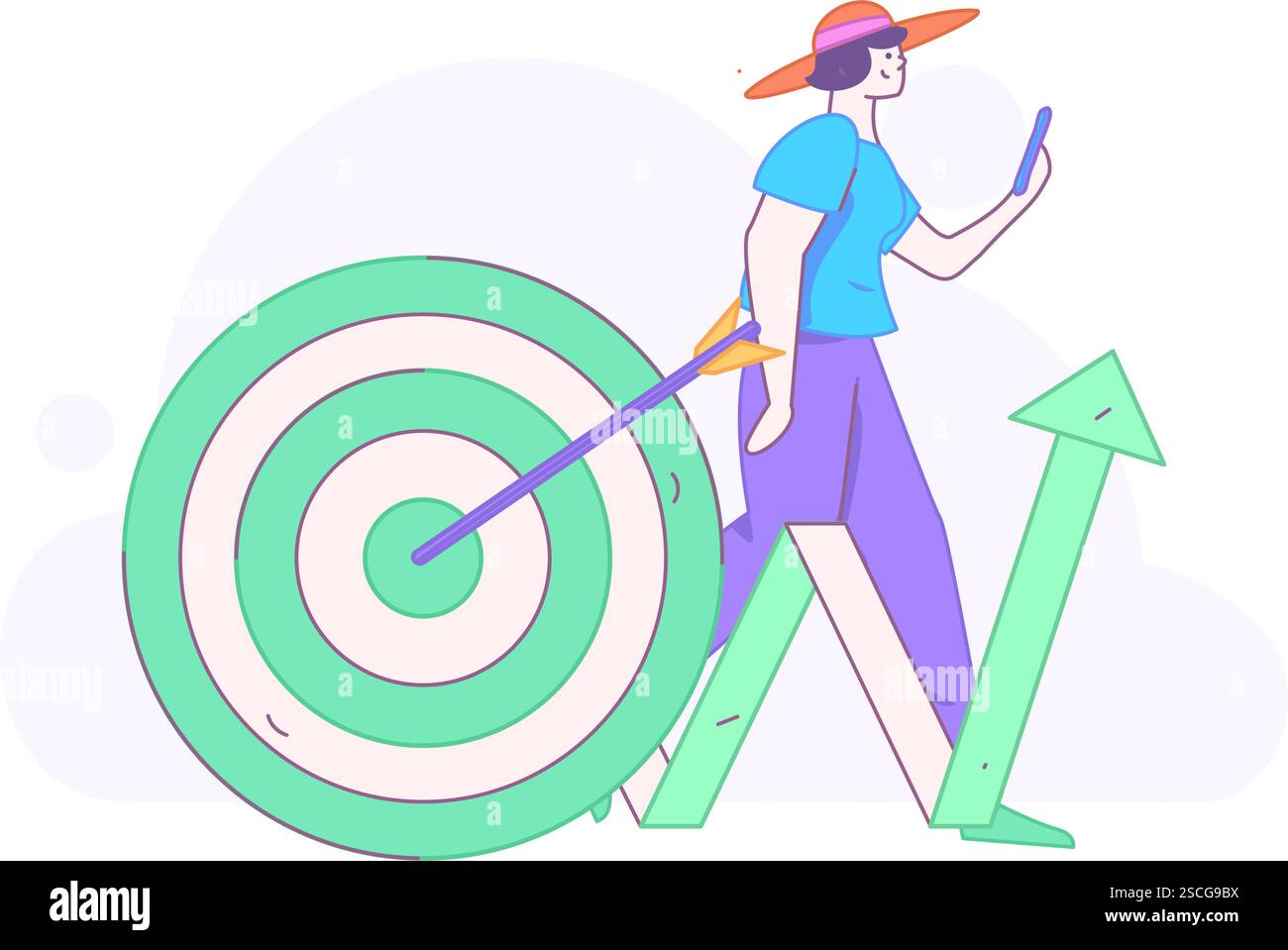 Marketing planning business characters flat vector concept operation ...