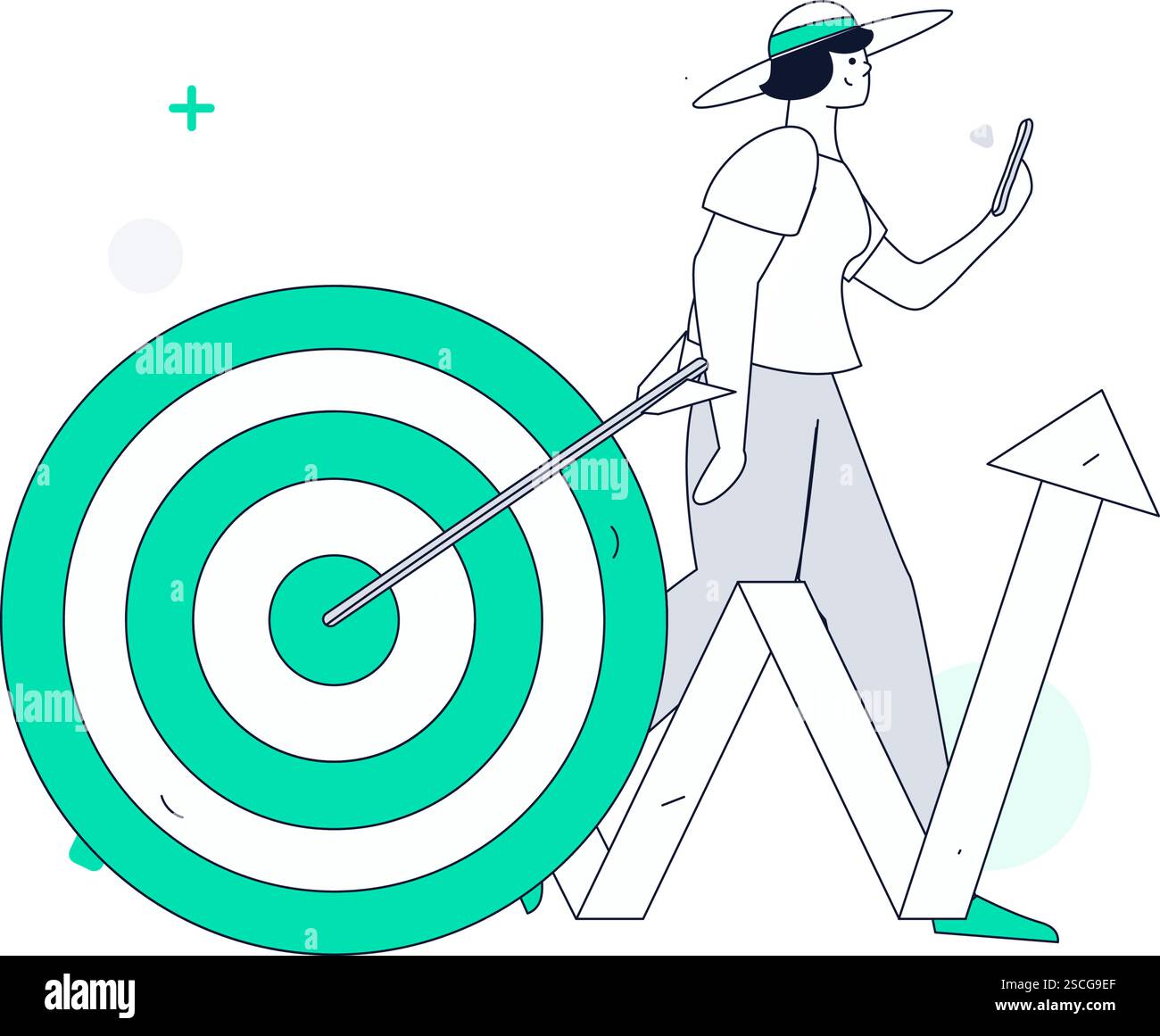 Marketing planning business characters flat vector concept operation ...