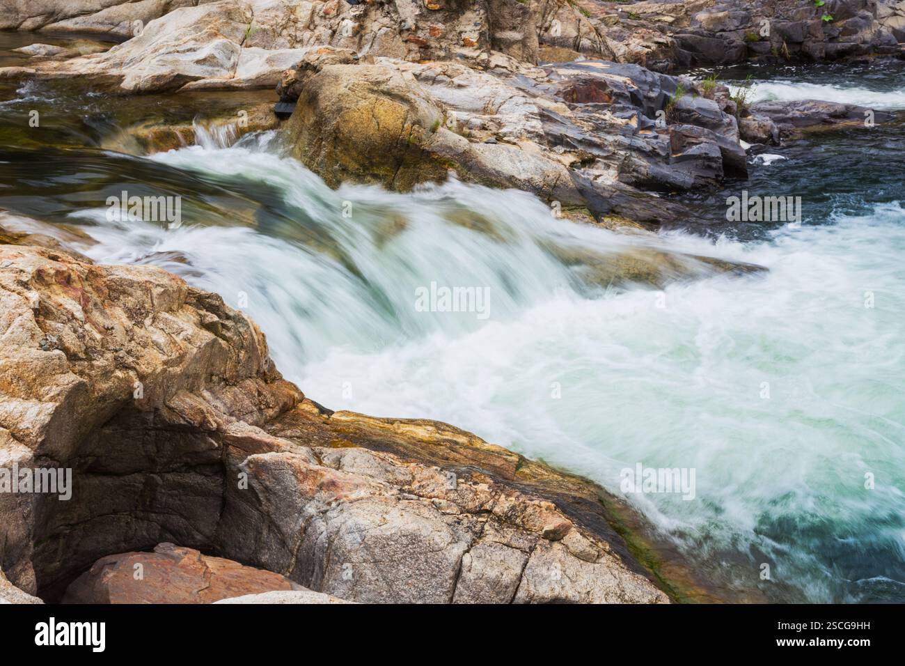 surroundings and landmarks of Yang Bay waterfall in Vietnam Stock Photo ...