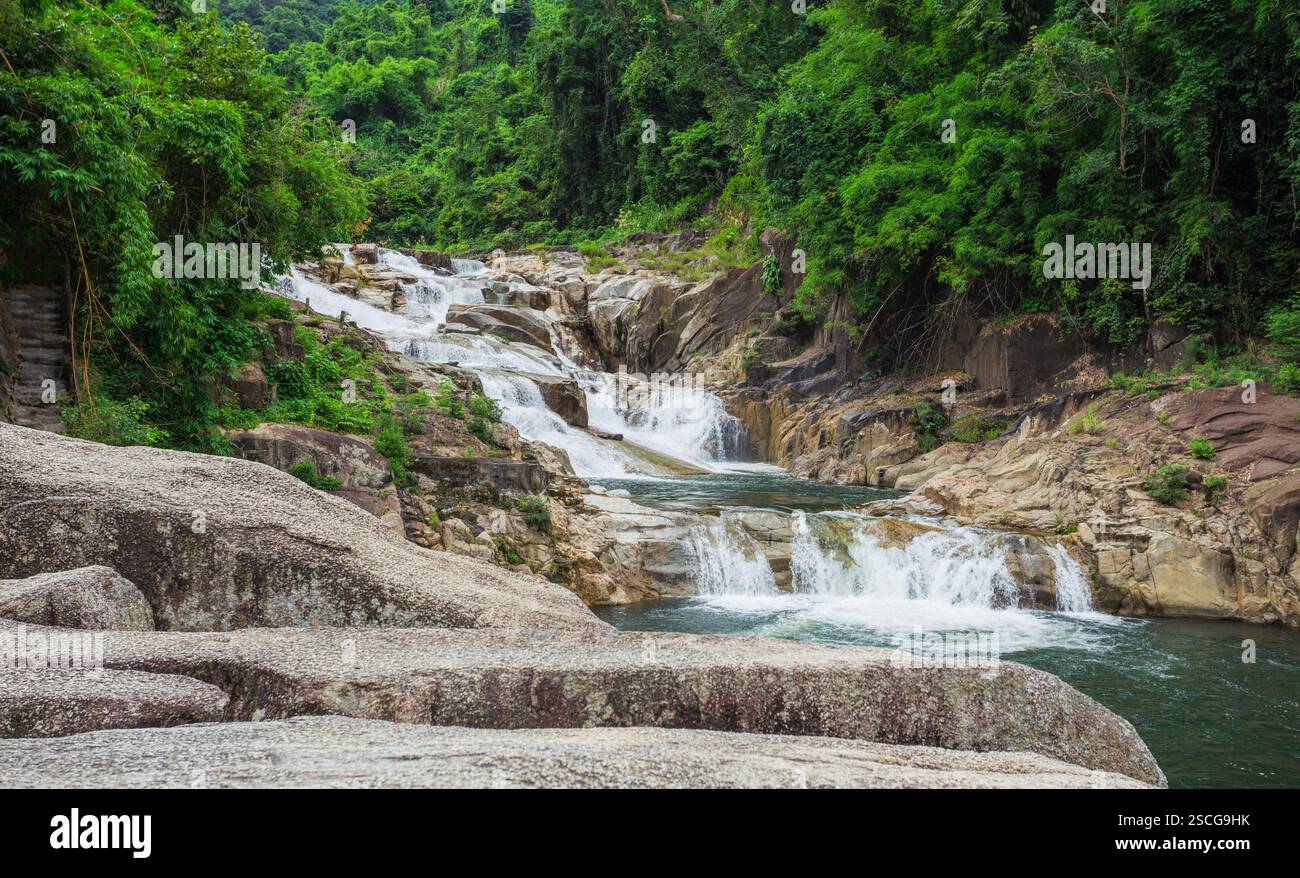 surroundings and landmarks of Yang Bay waterfall in Vietnam Stock Photo ...