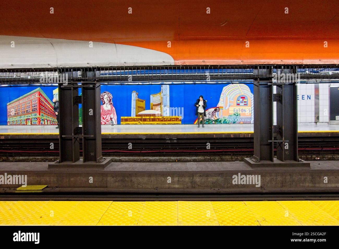 Toronto Canada - 3 January 2025 - Underground in Queen subway station in downtown Toronto ...