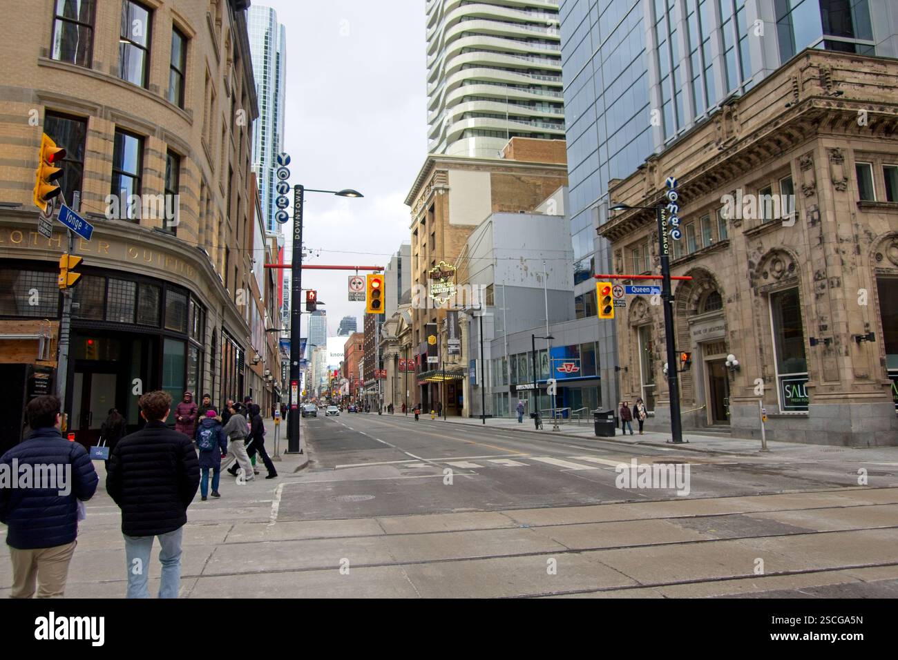 Toronto Canada - 5 January 2025 - Intersection Yonge Street and Queen ...