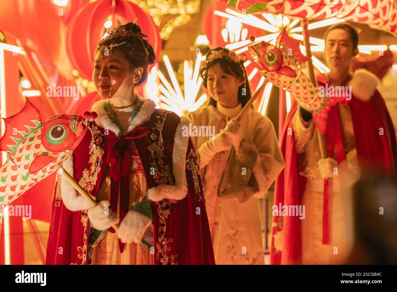 Tourists visit the Dongguan Street in Dalian City, northeast China's ...