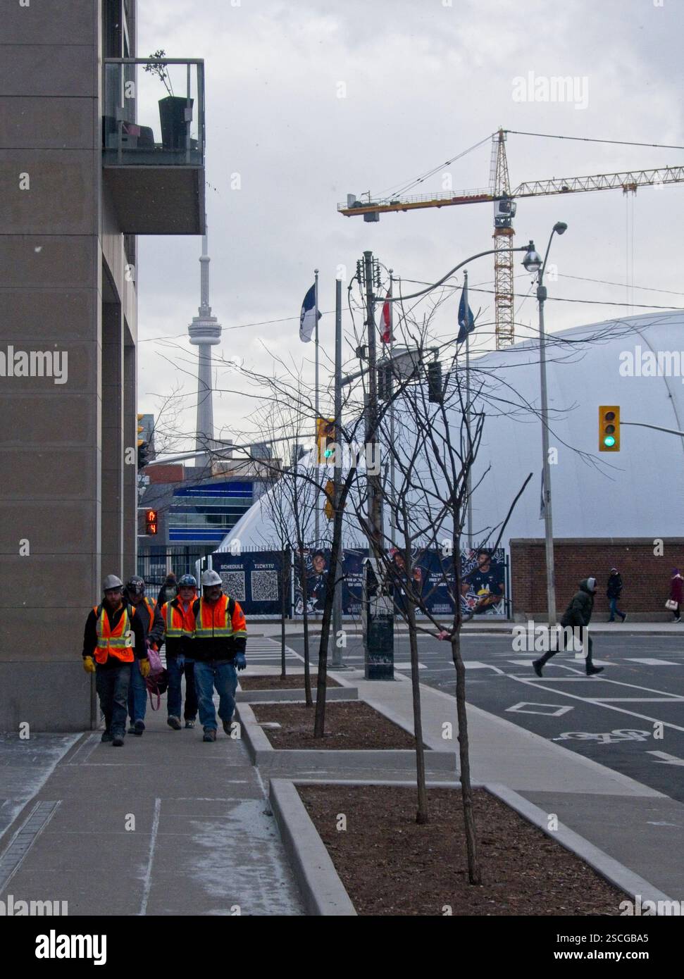 Toronto Canada - 7 January 2025 - Men in orange in downtown Toronto ...