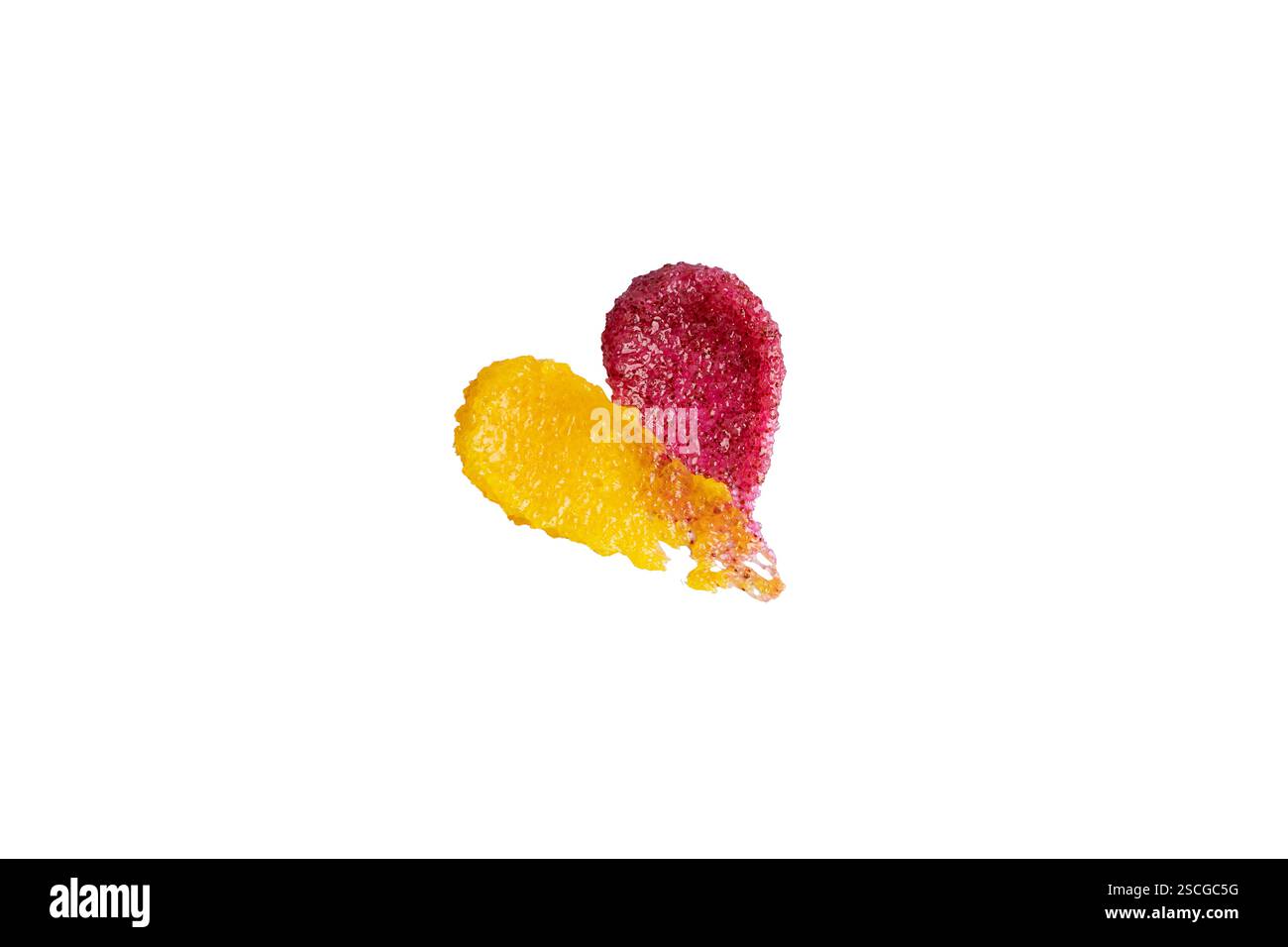 A smudge swatch smear colorful body scrub. Texture background. Product ...