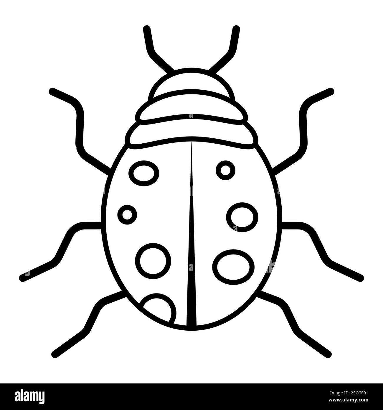 Red ladybird with black spots Stock Vector Images - Alamy