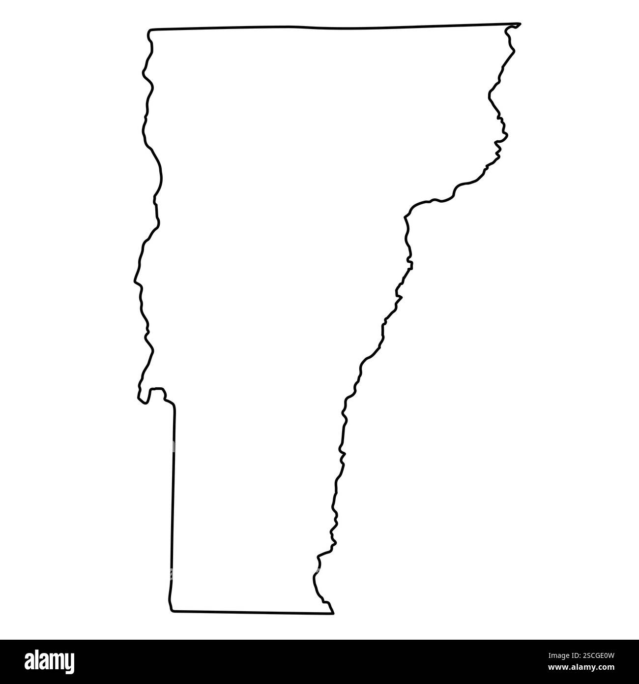 Outline Map State of Vermont Vermont map state USA Stock Vector Image ...
