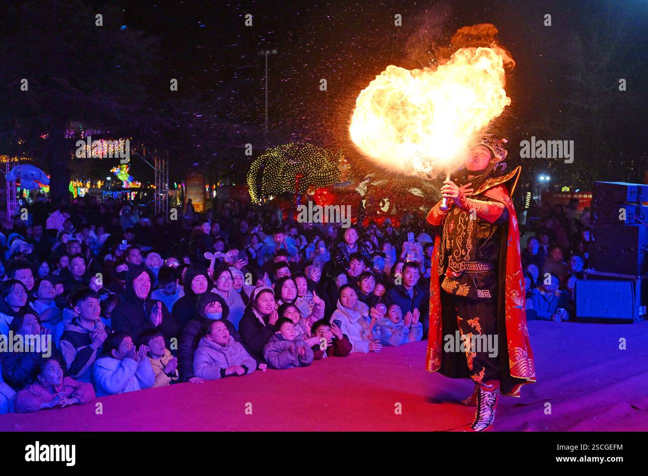 People celebrate the Spring Festival in Puyang City, central China's ...