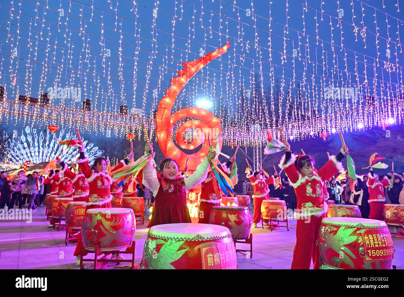 People celebrate the Spring Festival in Puyang City, central China's ...