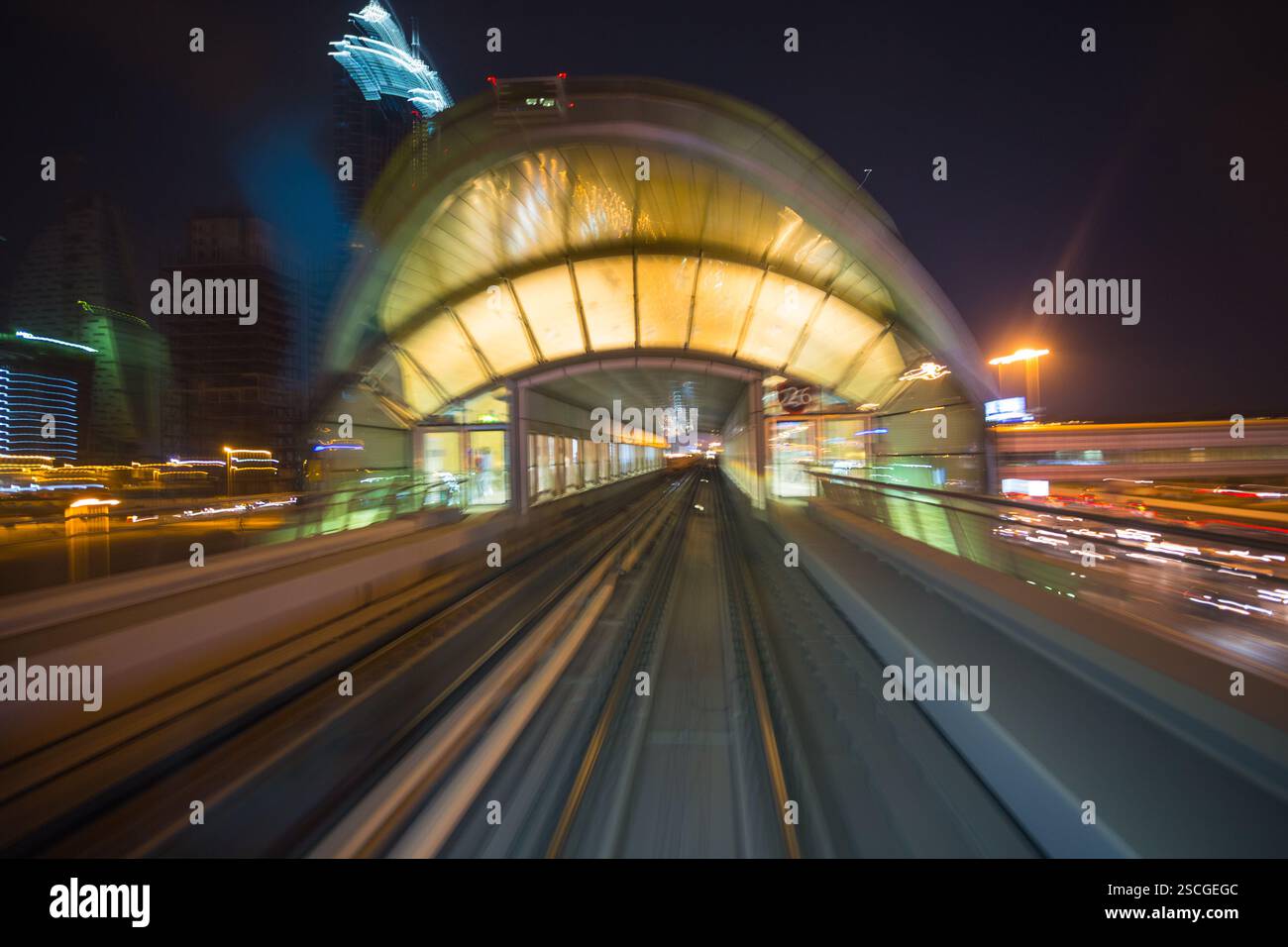 DUBAI, UAE - NOVEMBER 14: Dubai Metro as world's longest fully ...