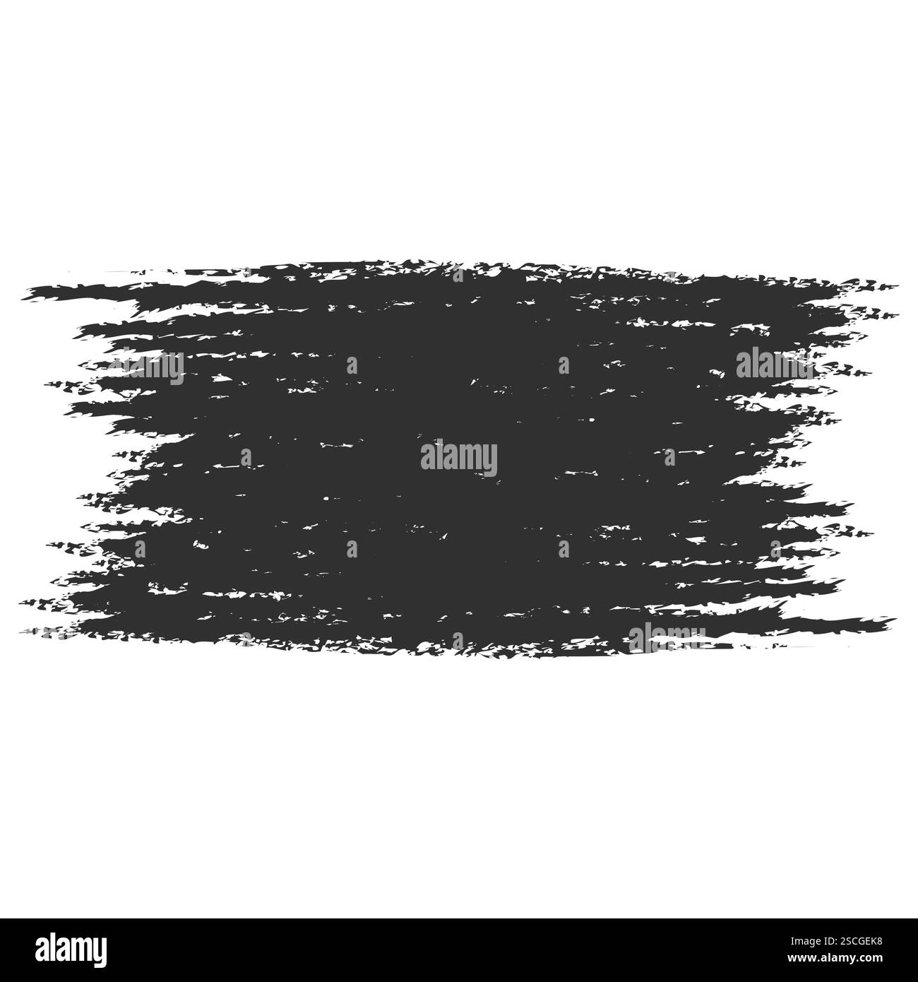 Horizontal Crayon Scribble Texture Bold Black Brush Stroke Art Stock ...