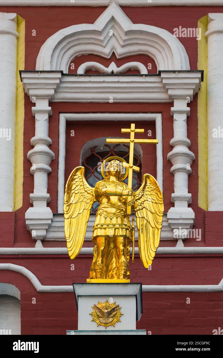 Angel with a cross on a chapel with a list of the Iberian Icon of the ...