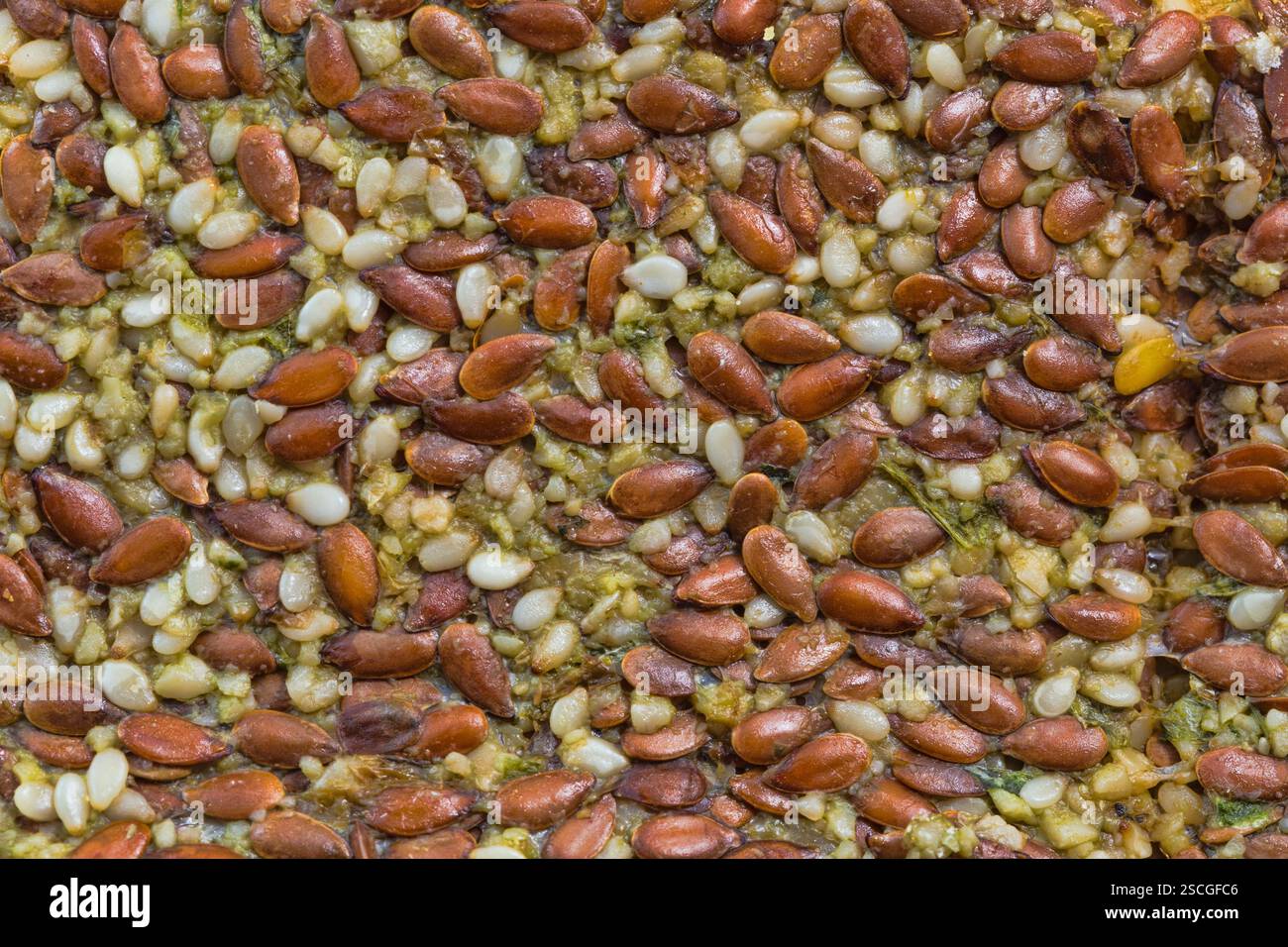 Healthy food from grains of flax, nuts and seeds Stock Photo - Alamy