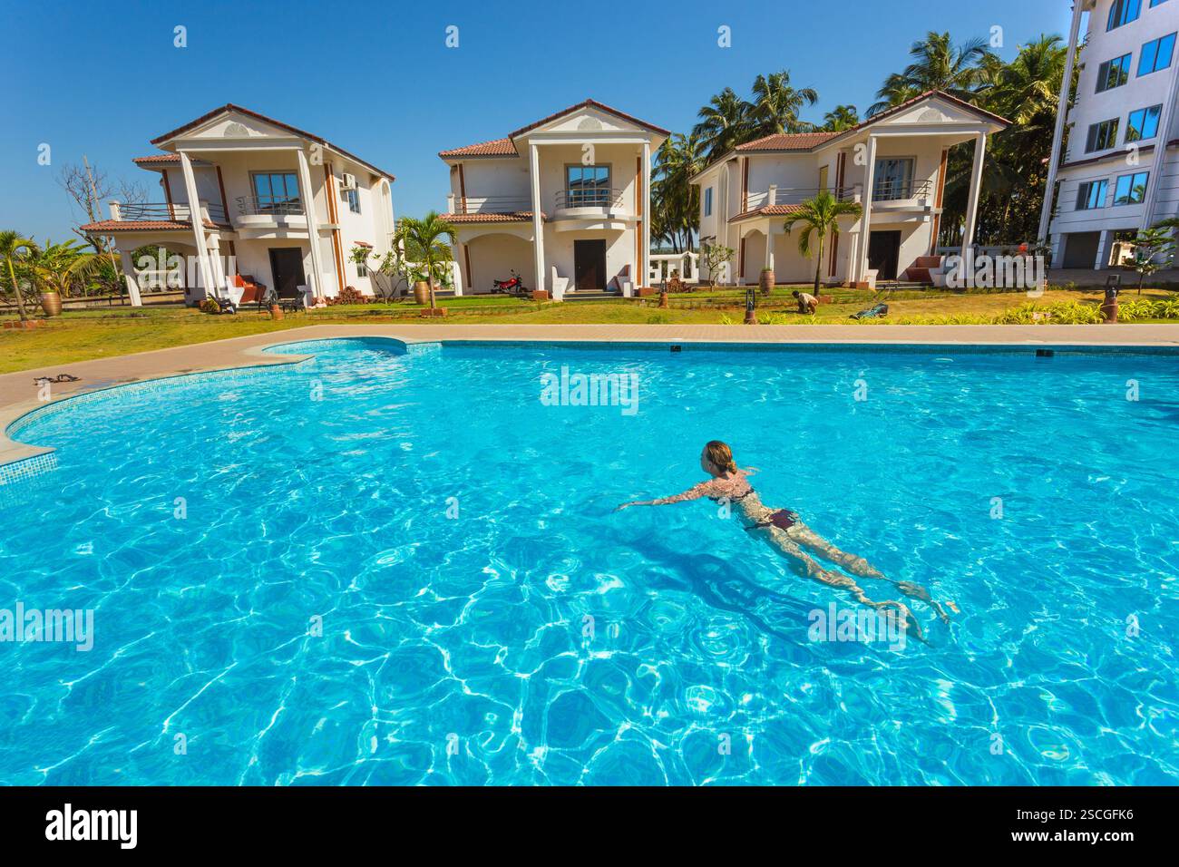 Cottages for tourists in western India. Goa Stock Photo - Alamy