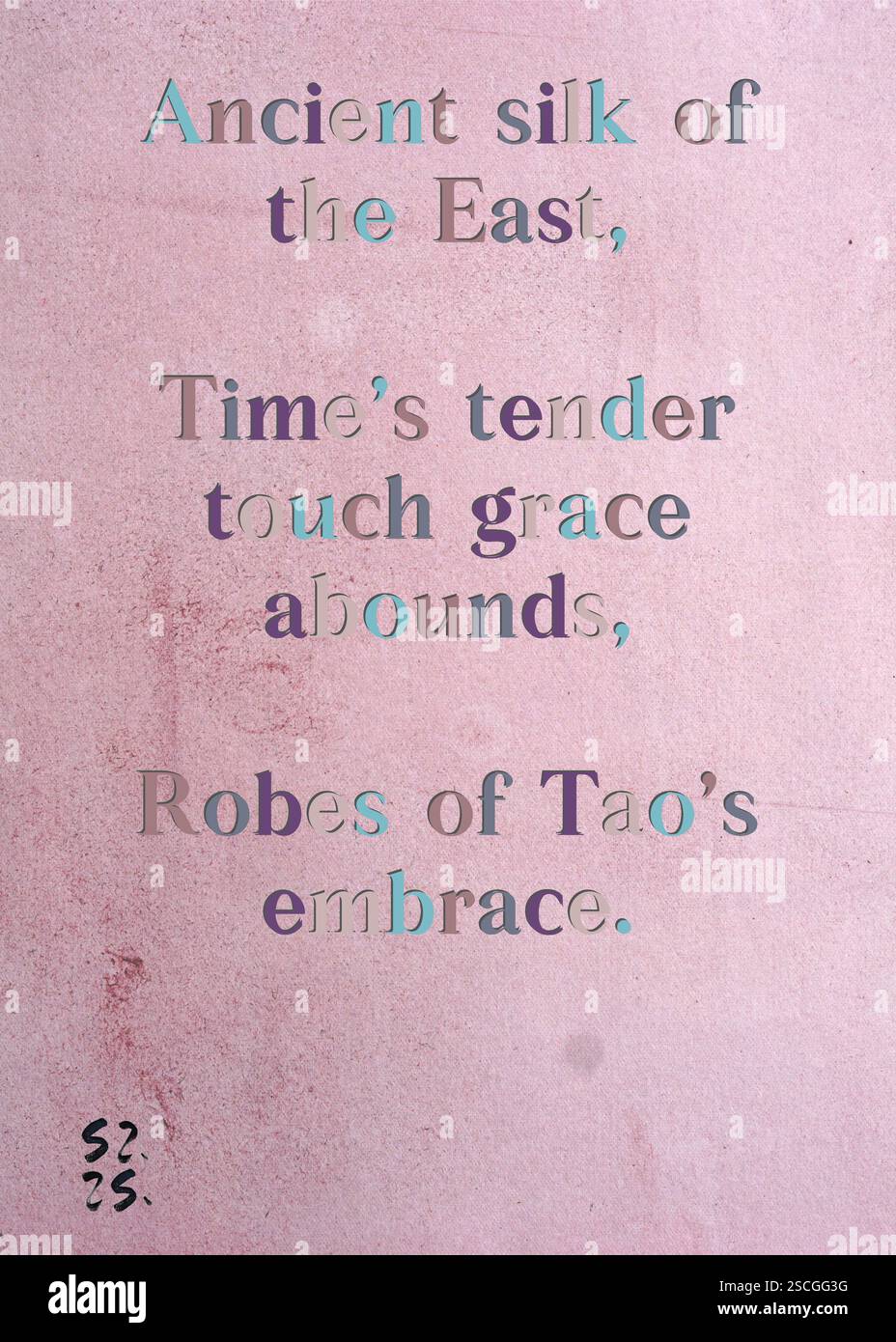 Ancient silk of the East, Time's tender touch grace abounds, Robes of ...