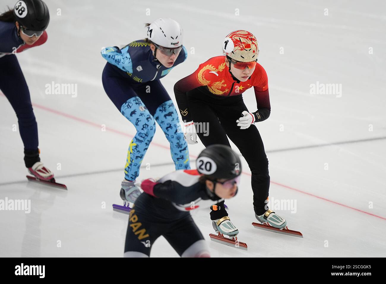 Harbin,China.7th February 2025. Zang Yize #1 of China competes in the ...