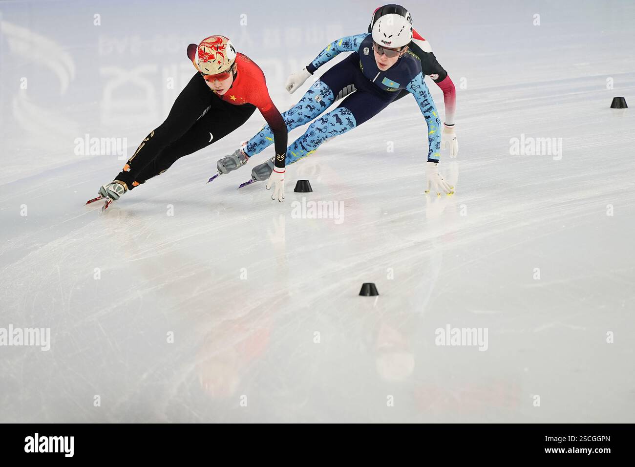Harbin,China.7th February 2025. Zang Yize #1 of China competes in the ...