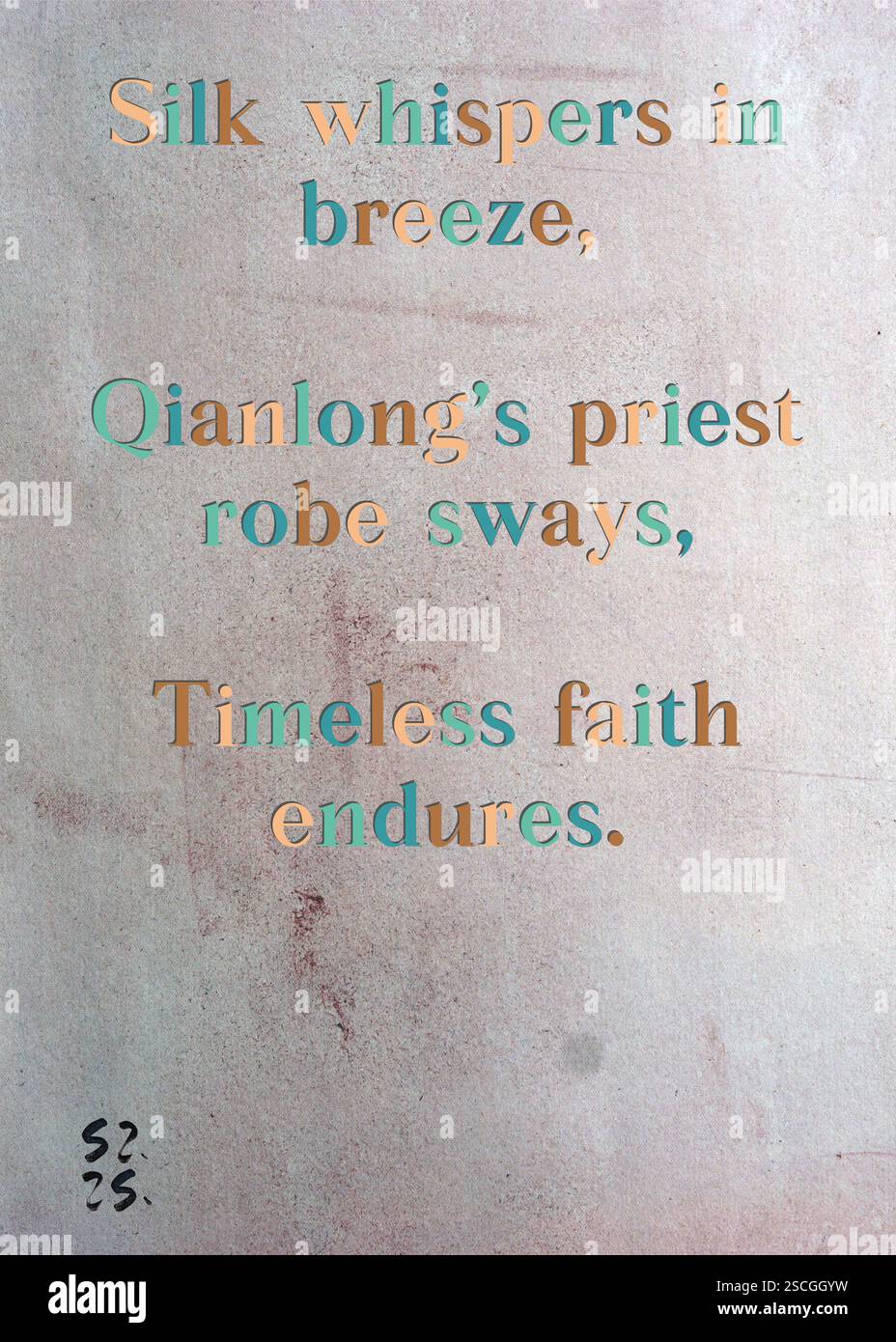 Silk whispers in breeze, Qianlong's priest robe sways, Timeless faith ...