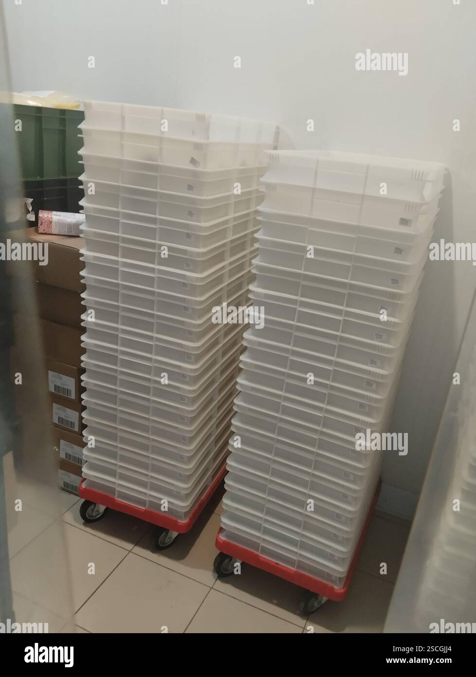Plastic Food Boxes in Manufacturing Stock Photo - Alamy