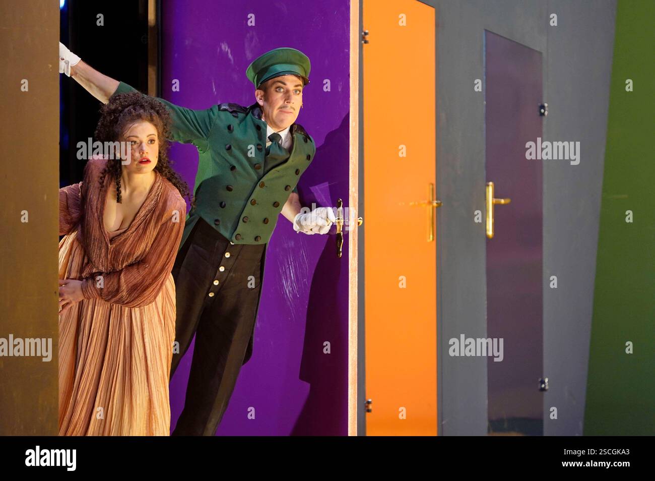 Helena Bohndorf und Florian Anderer bei der Fotoprobe der Oper Pferd ...