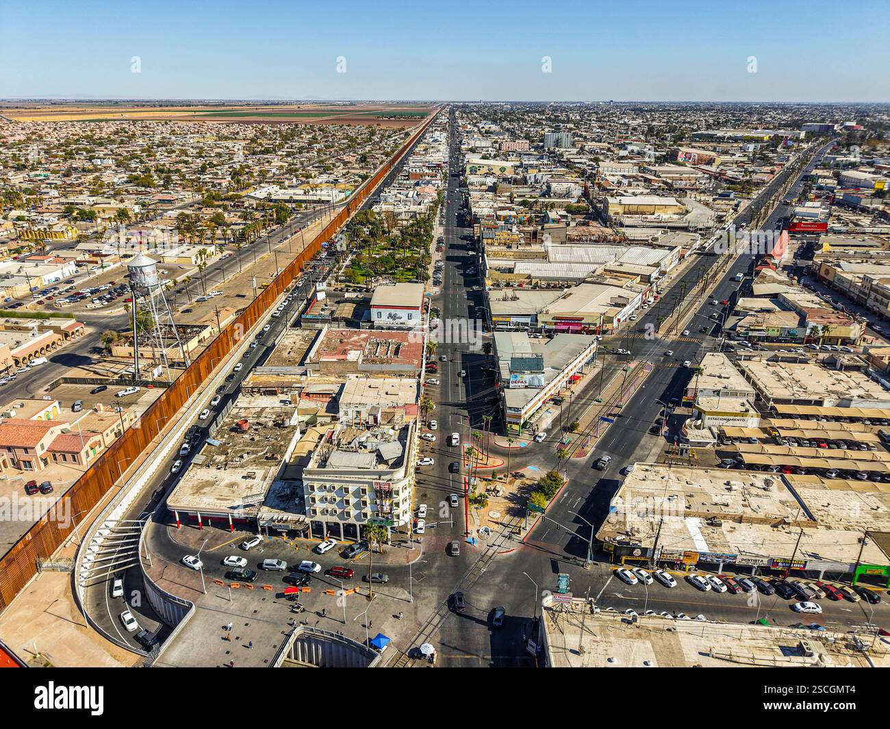 Aerea de la ciudad de Mexicali Baja California norte on February 6 ...