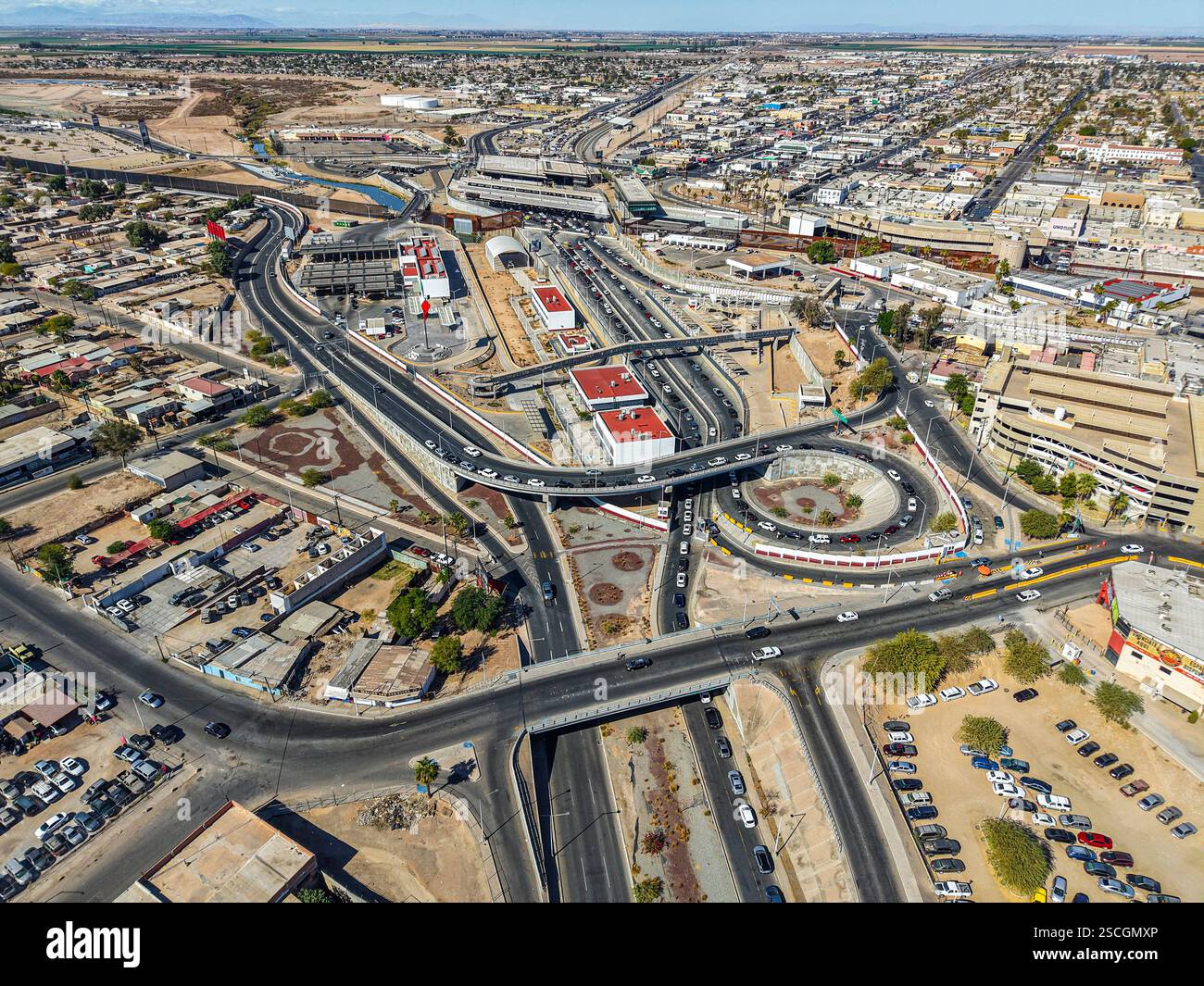 Aerea de la ciudad de Mexicali Baja California norte on February 6 ...