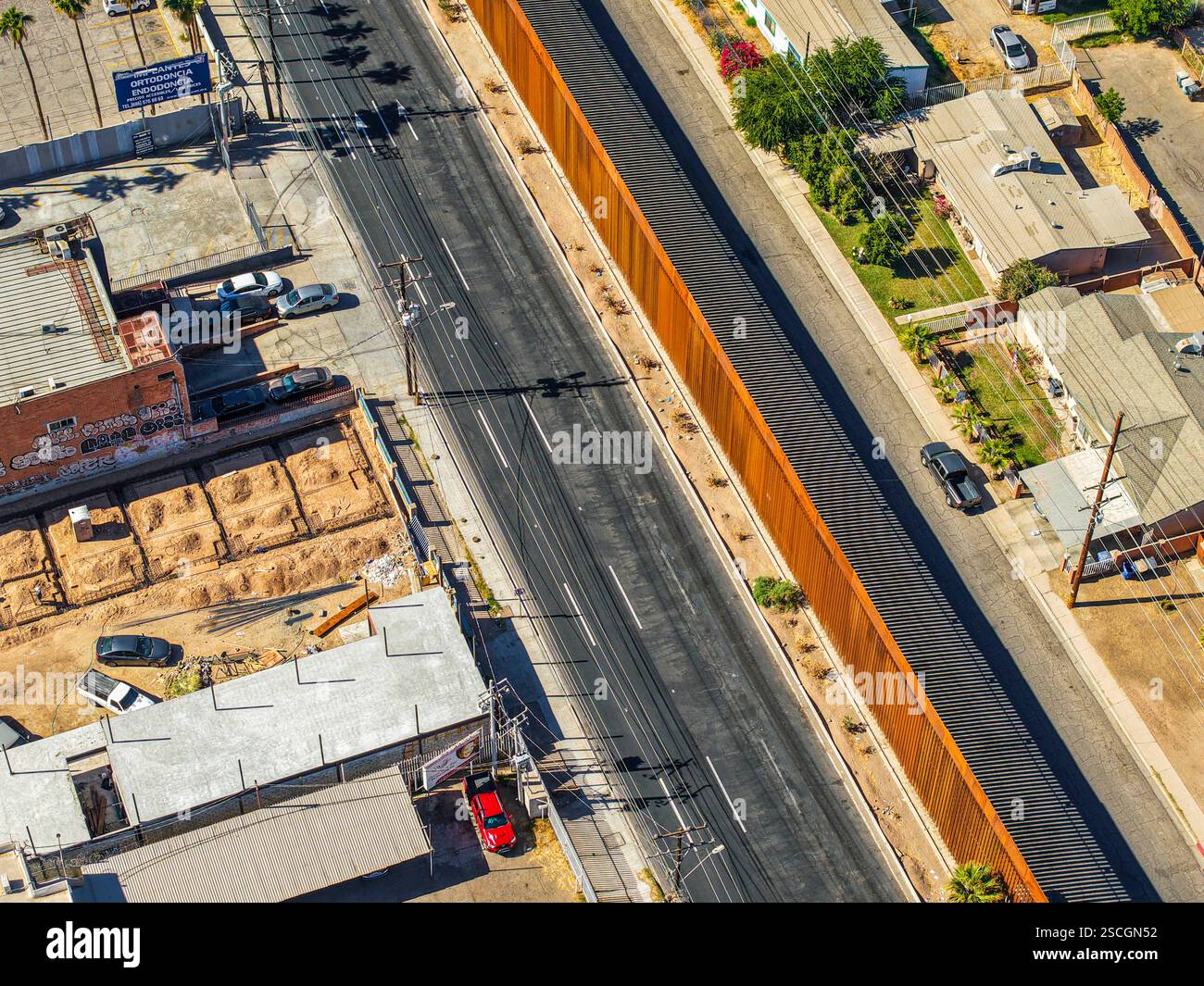 Aerea de la ciudad de Mexicali Baja California norte on February 6 ...