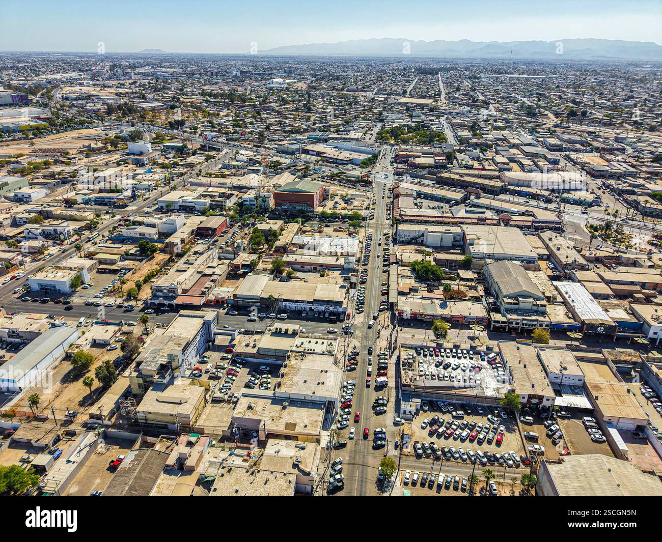 Aerea de la ciudad de Mexicali Baja California norte on February 6 ...