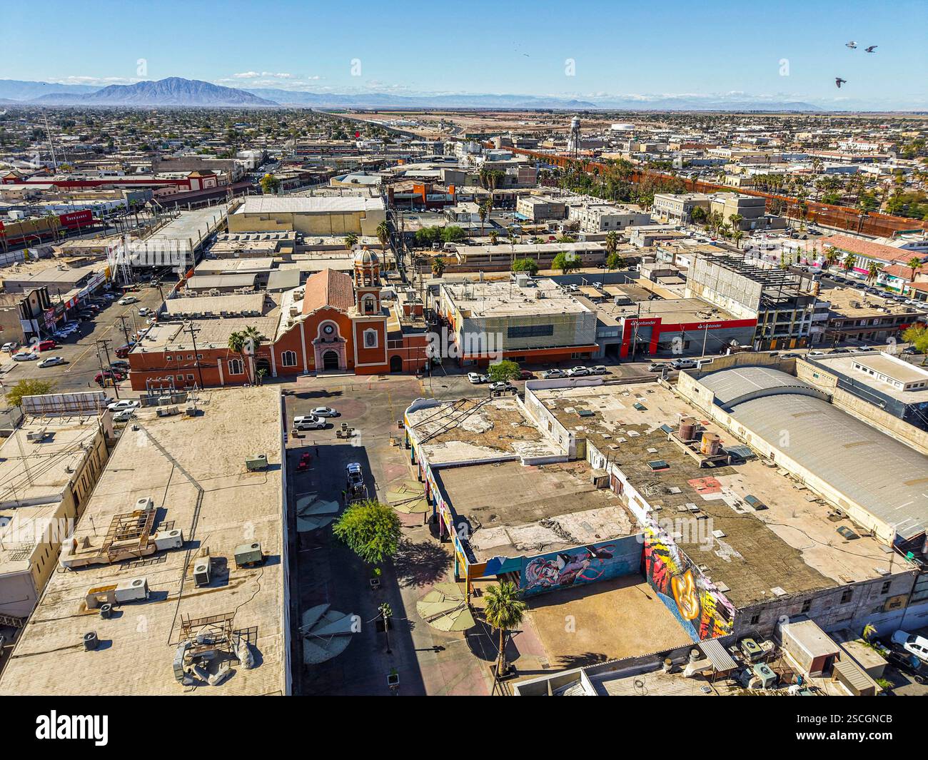 Aerea de la ciudad de Mexicali Baja California norte on February 6 ...