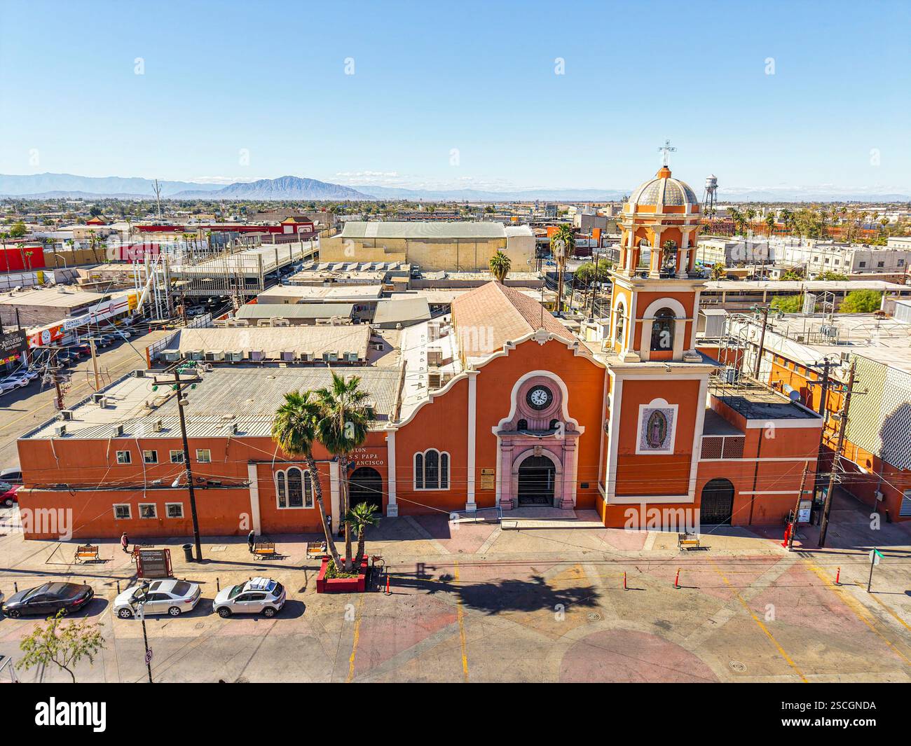 Aerea de la ciudad de Mexicali Baja California norte on February 6 ...