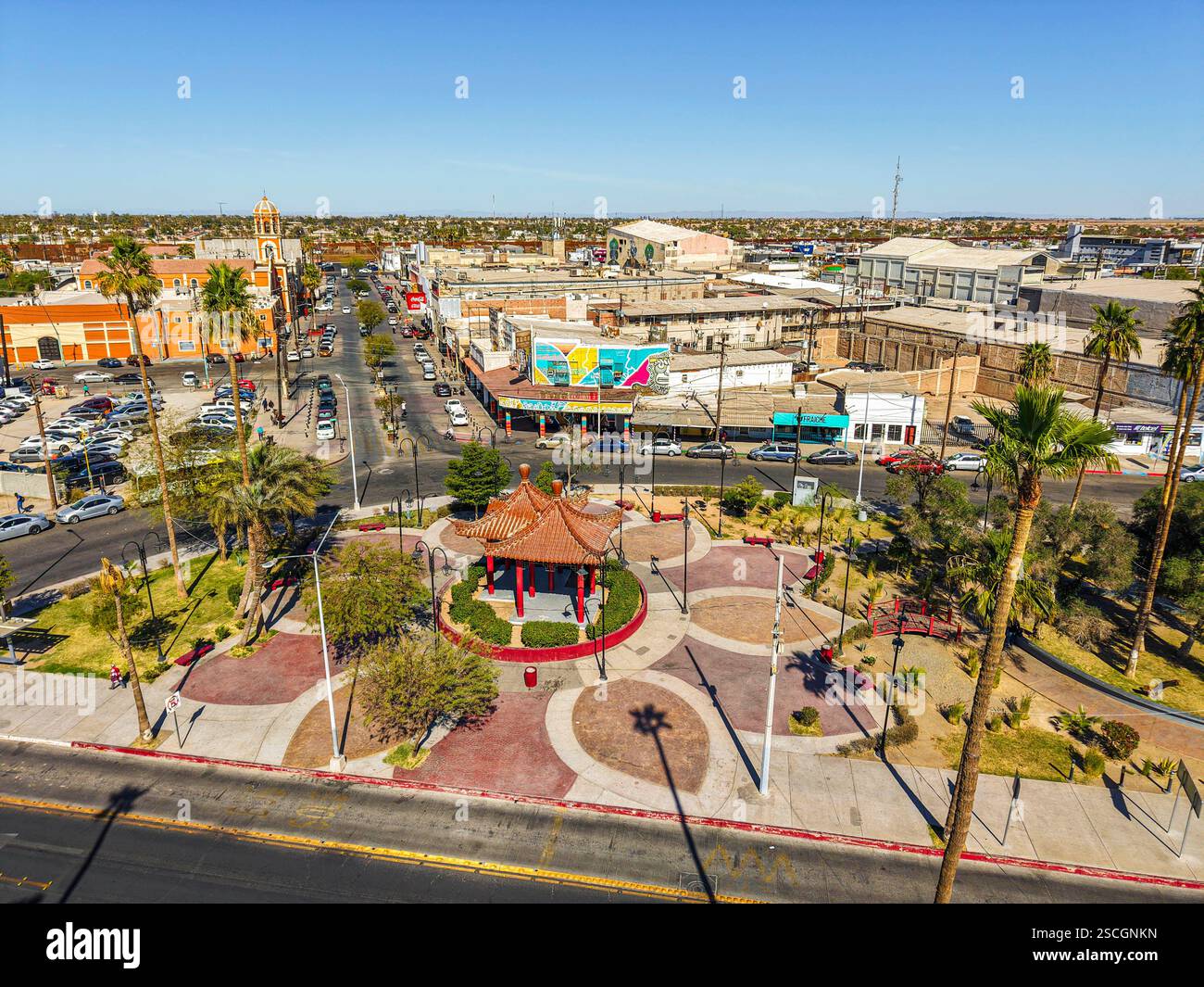 Aerea de la ciudad de Mexicali Baja California norte on February 6 ...