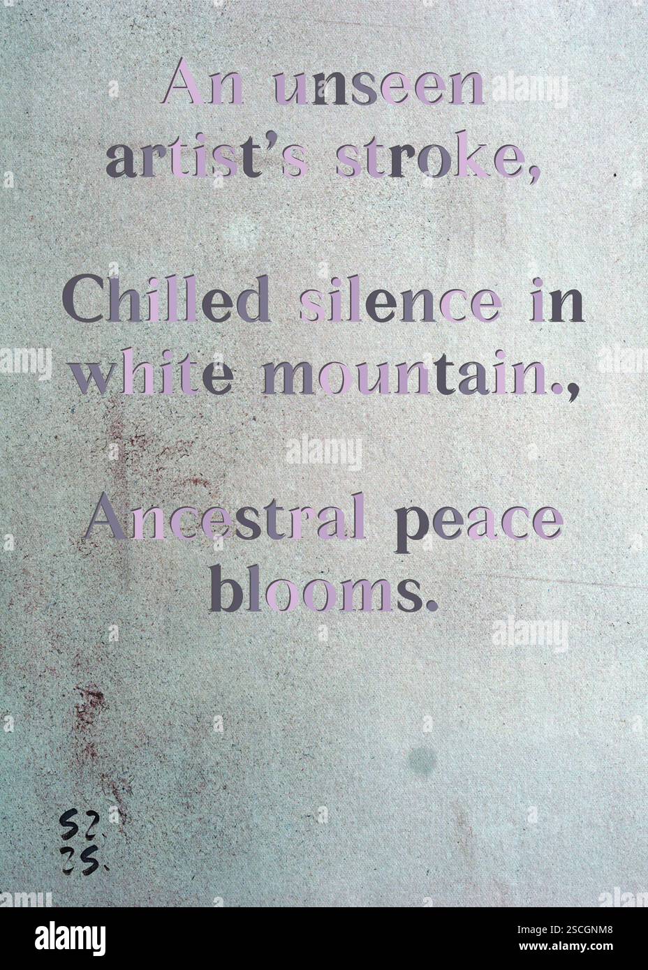 An unseen artist's stroke, Chilled silence in white mountain ...