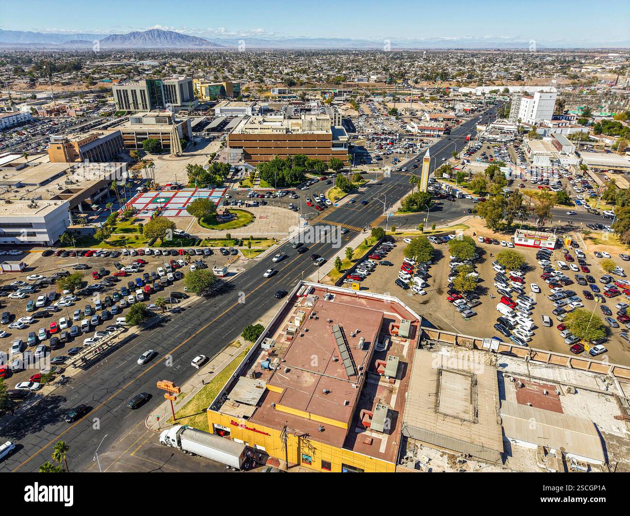 Aerea de la ciudad de Mexicali Baja California norte on February 6 ...