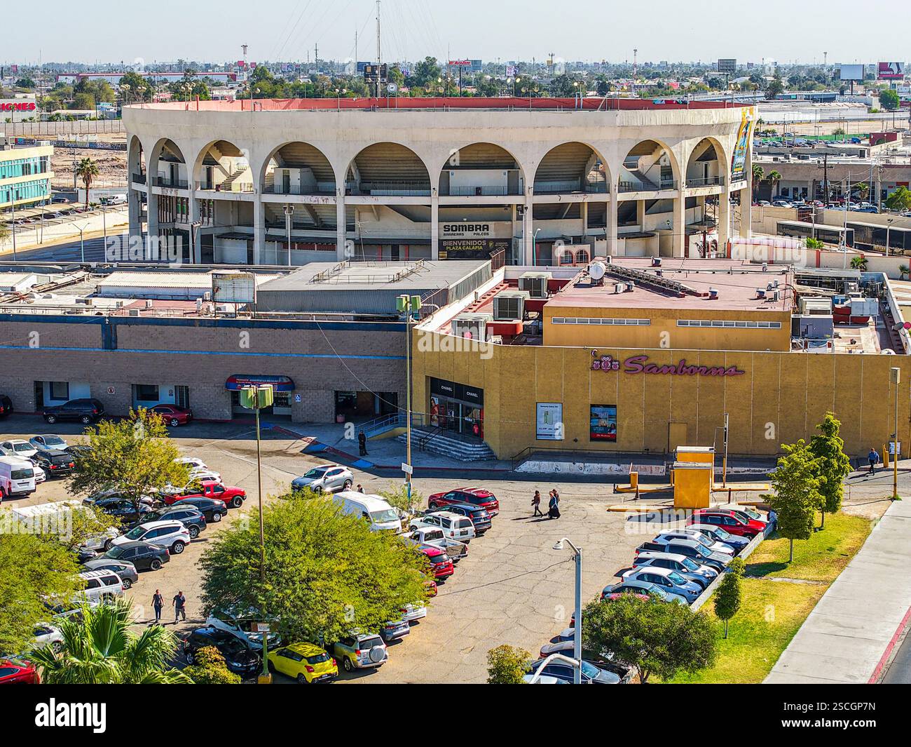 Aerea de la ciudad de Mexicali Baja California norte on February 6 ...