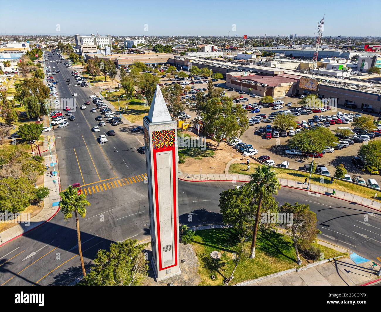 Aerea de la ciudad de Mexicali Baja California norte on February 6 ...