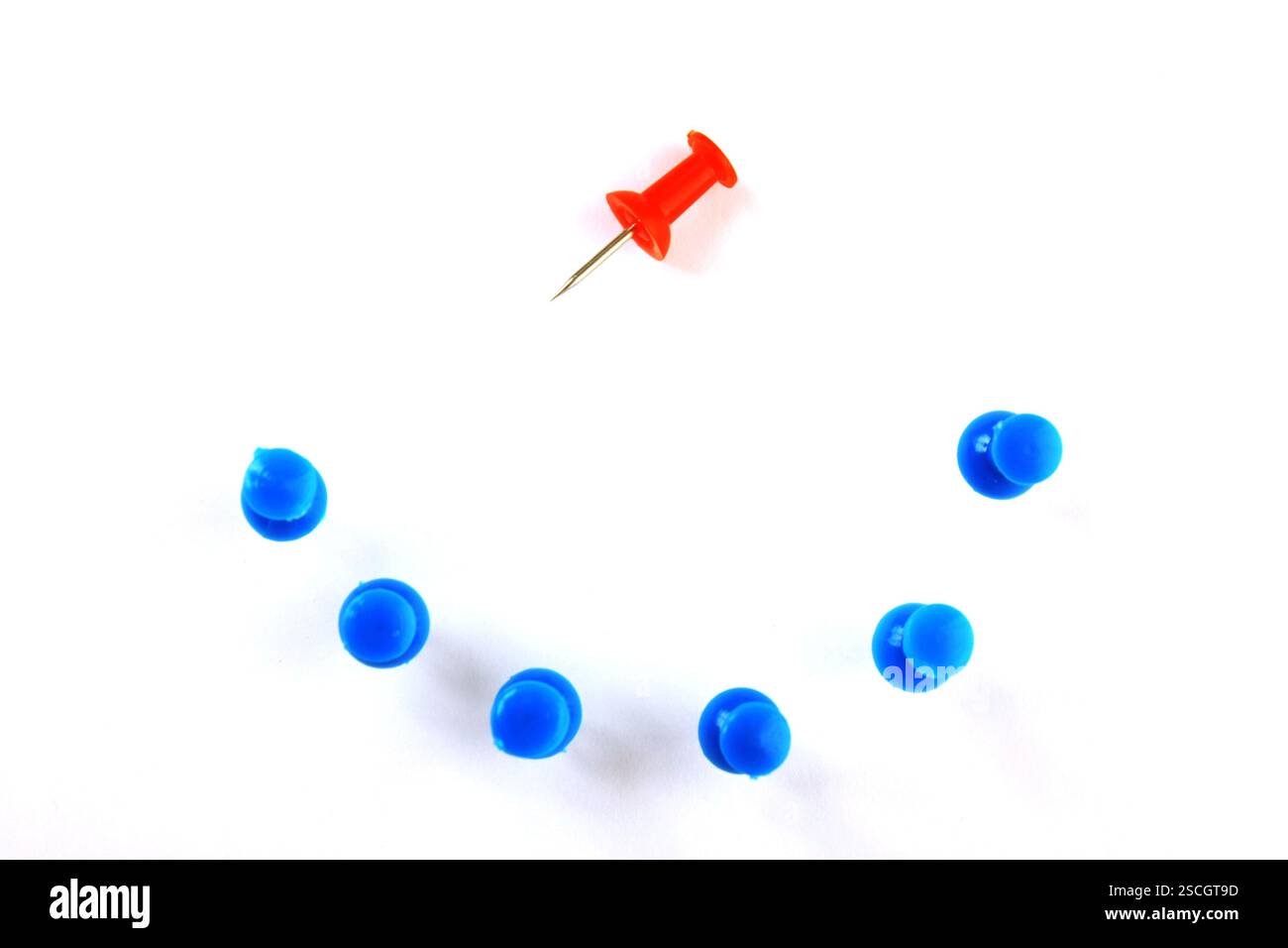 the clock of buttons and paper clips Stock Photo - Alamy