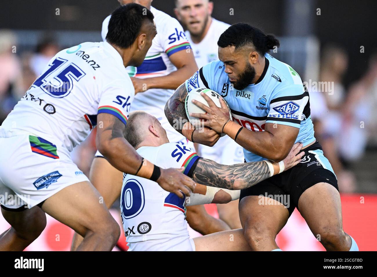 Sydney, Australia. 07th Feb, 2025. Siosifa Talakai of the Sharks is ...