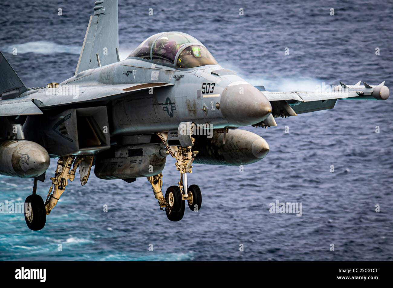 An E/A-18G Growler from the “Cougars” of Electronic Attack Squadron ...